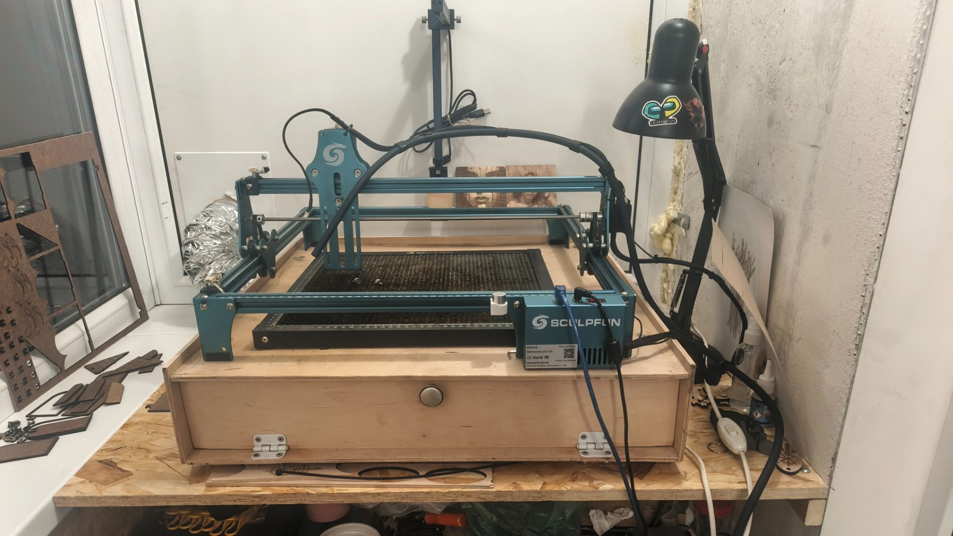 Доработка вентиляции для лазерного станка на балконе