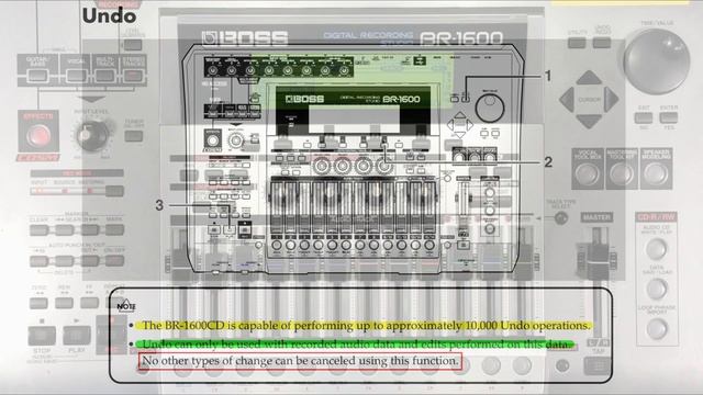 Boss BR 1600 Tips and Tricks - Optimize and Undo Redo (1080p)