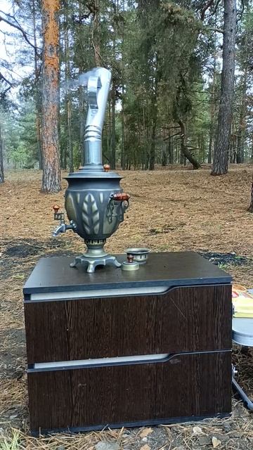 Самовар жаровой на дровах 2,5 л «Желудь» с декором «Патина» - видео от покупателя