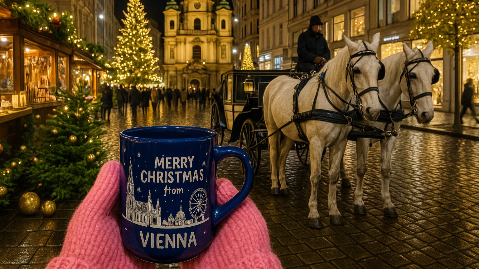 ⭐ Рождественская Вена 🎄 Ярмарка у Святого Стефана и огни зимнего города 2025 | Австрия 4K