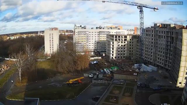 Таймлапс хода строительства ЖК "2Д Федосеенко" за 5 ноября 2025 г.