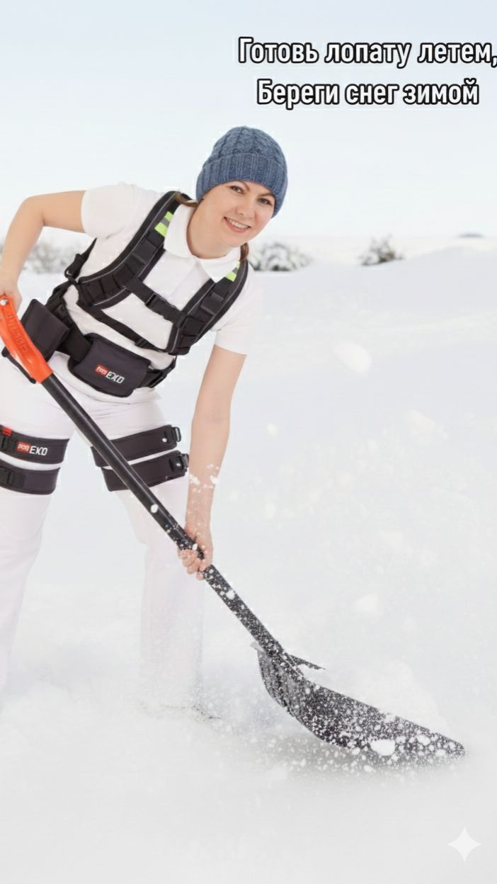 🧄❄️ Зимой чистка снега превращается в настоящее испытание для спины, но Есть решение