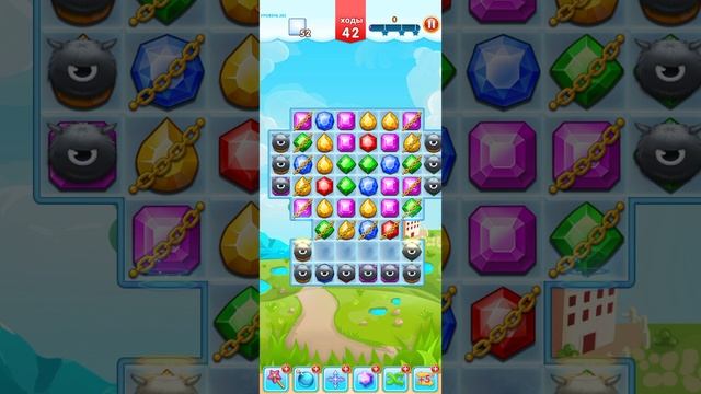 Jewel Legend 202 и 203 уровень три в ряд