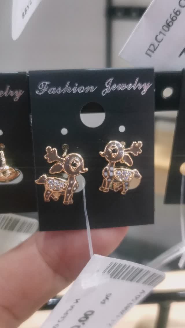 Серьги детские .Оленята. Эмаль