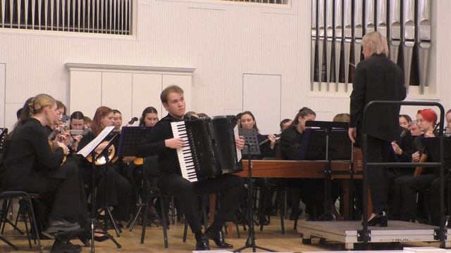 А. Пьяццолла. «Аконкагуа» "Финал". Солист - Владислав Белов (аккордеон) в сопр. ОРНИ студентов НГК