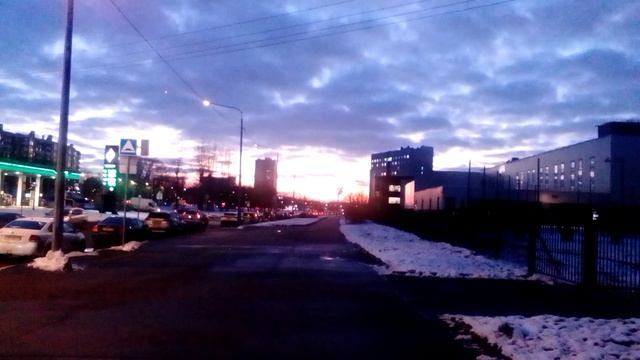 Закат в конце осени