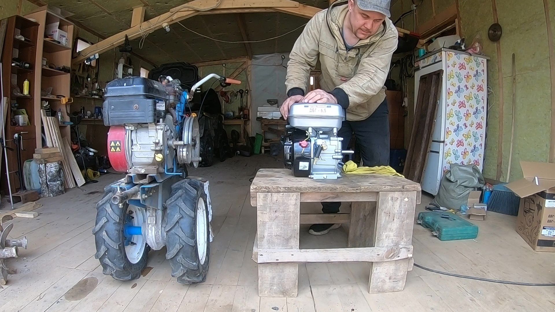 Замена двигателя на мотоблоке Нива мб-2 _ Подкладка под двигатель своими руками из уголка _ Вспашка