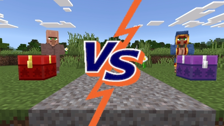 Новогодний сундук деревенского жителя vs новогодний сундук жителя продавца в minecraft | ДимА4 minec