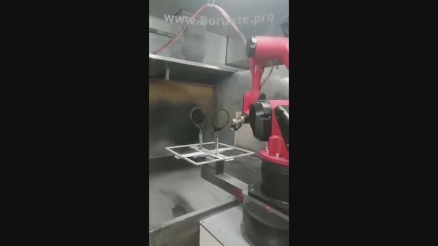 18. Воздушная покраска рельефной детали промышленным роботом BORUNTE