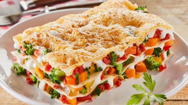 Лазанья овощная с сыром