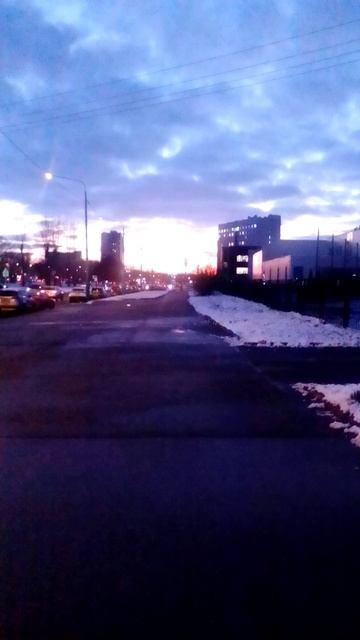 Закат в конце осени в С-Пб