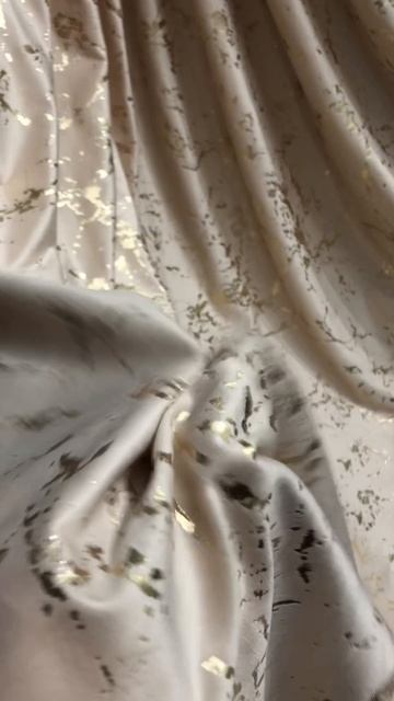 Портьерная ткань бархат фактурный с золотом, col ваниль