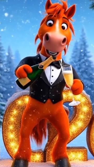 С Новым 2026 годом! С Годом Лошади Прикольные Поздравления!