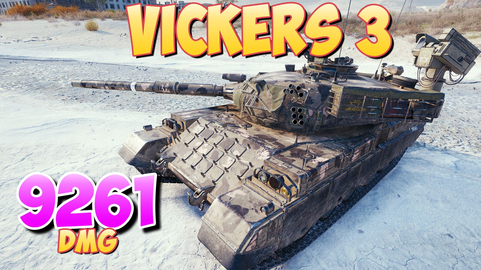 Vickers 3 - 6 Фрагов 9.2K Урона • Неудачный! • Мир Танков