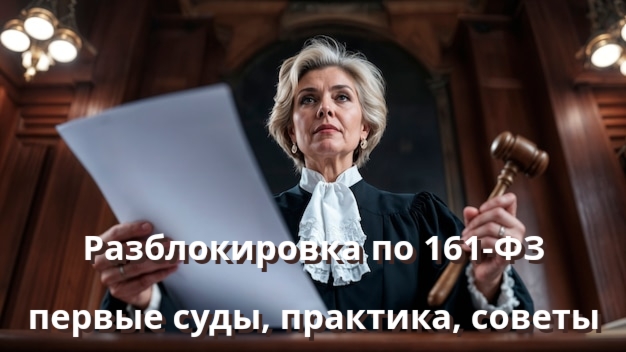 Разблокировка по #161-ФЗ - первые суды, практика, советы