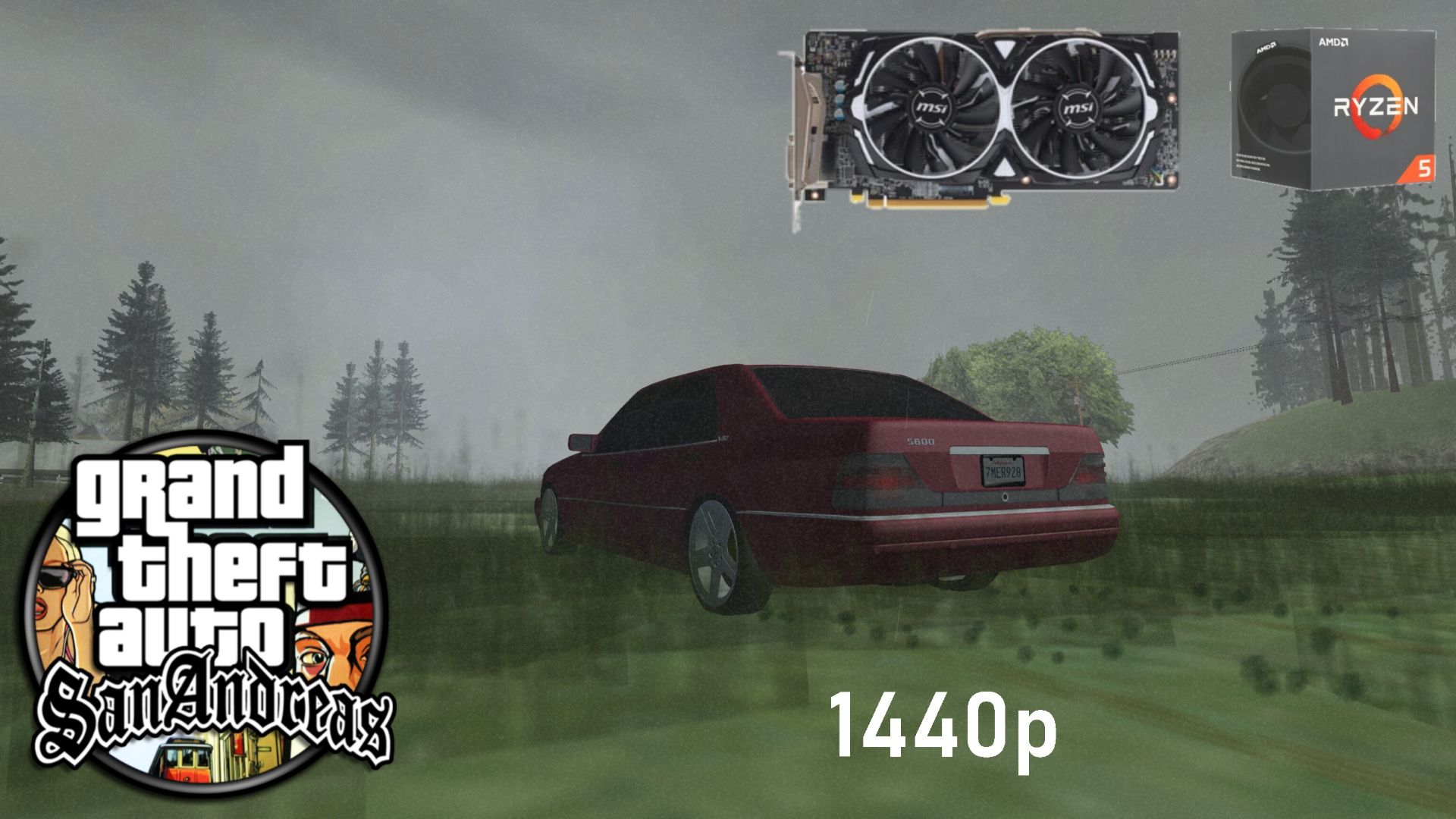 GTA San Andreas - RX 580 8GB - R5 1600 AF - Максимальные настройки - 1440p [Ограничение 60 ФПС]