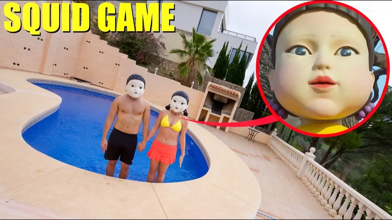 Я УВИДЕЛ КУКОЛ ИЗ «ИГРЫ В КАЛЬМАРА» НА ВСТРЕЧЕ У БАССЕЙНА В РЕАЛЬНОЙ ЖИЗНИ!