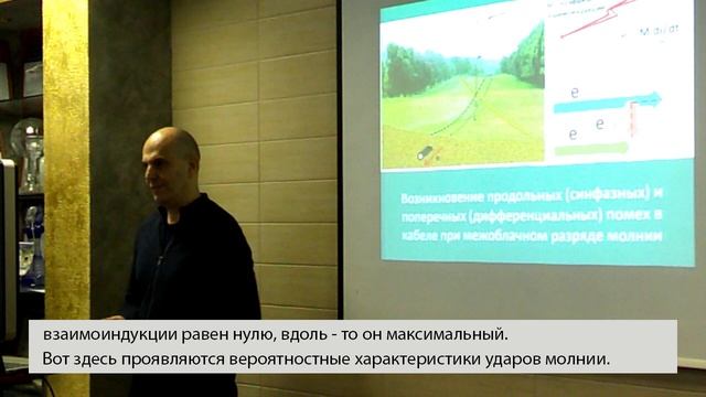 Продольные и поперечные помехи в симметричных кабелях при межоблачном разряде молнии