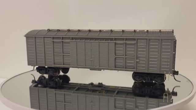 Модель крытого вагона из кита от «Постой, паровоз!» в масштабе 1:87