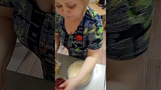 Малиново-творожная запеканка😋