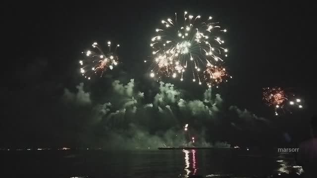 просто вечер фейерверков ч.22 салют, цветные огни firework ดอกไม้ไฟ