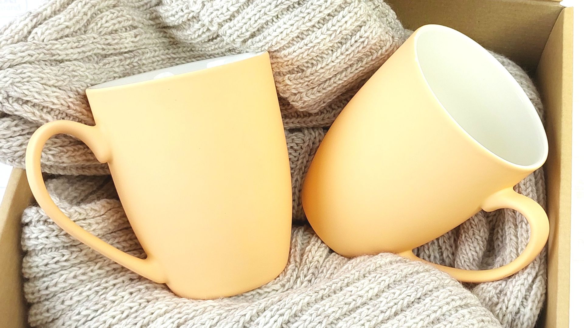 Кружки с soft-touch покрытием Sweet светло-розовые