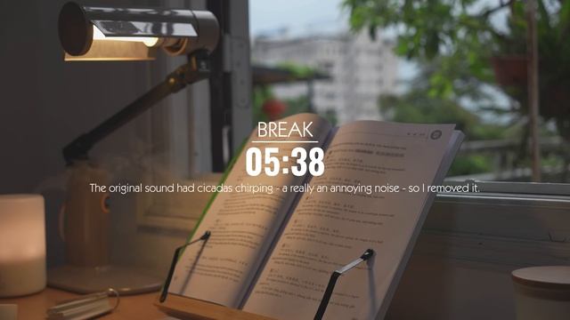 2 часа STUDY WITH ME ｜ New room at Sunset 🌆｜ Calm Piano🎹, Background noises ｜ Pomodoro 50⧸10