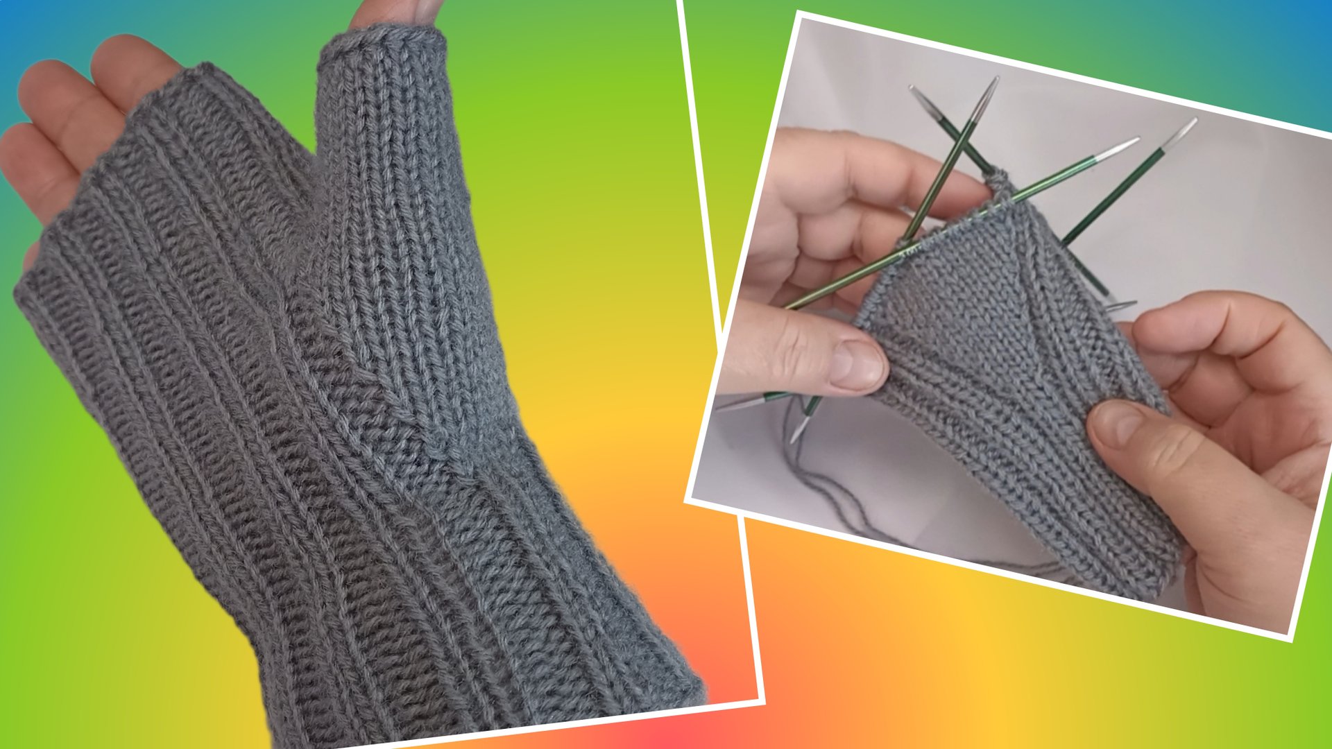 Вяжем клин для большого пальца