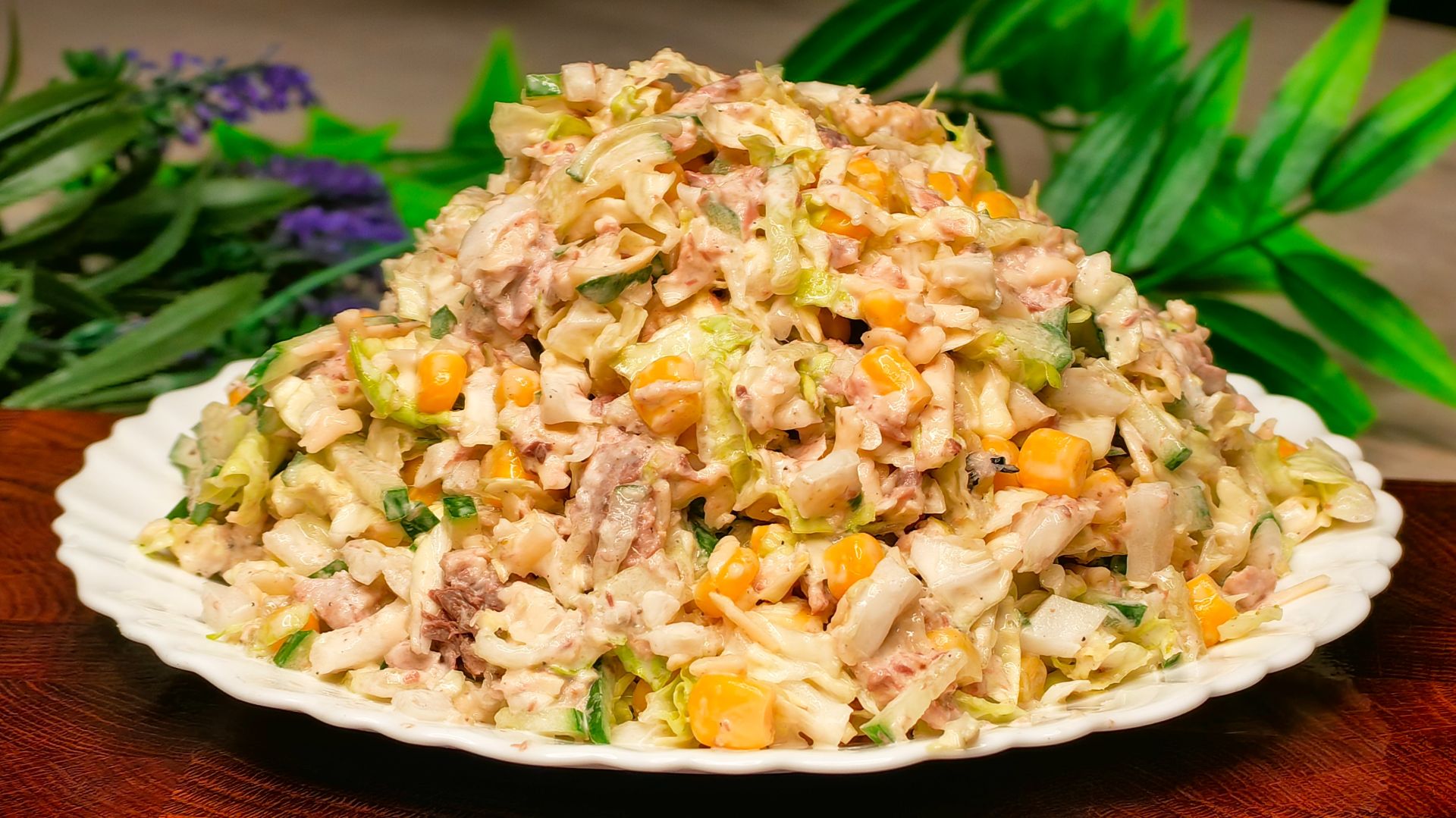 Салат "Гавань" за 10 минут! Ну очень вкусный салат! Все обалдели,когда попробовали