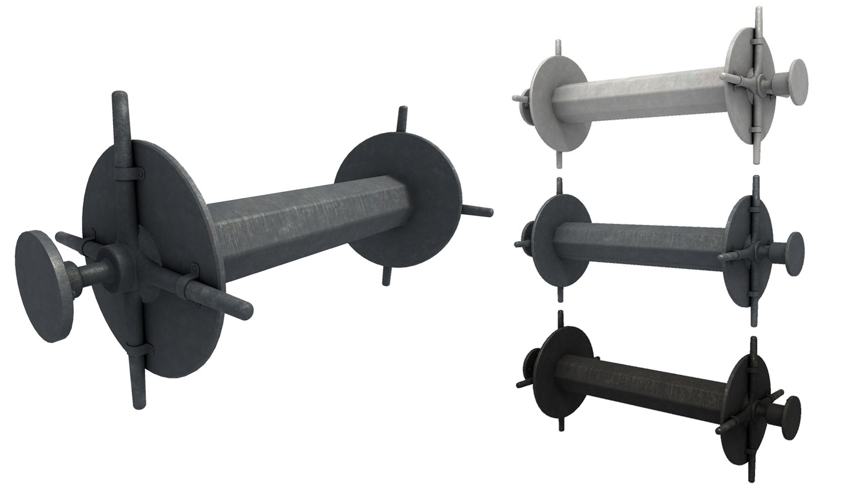 3D модель. Вьюшка B1. 3D model Hawser reel B1