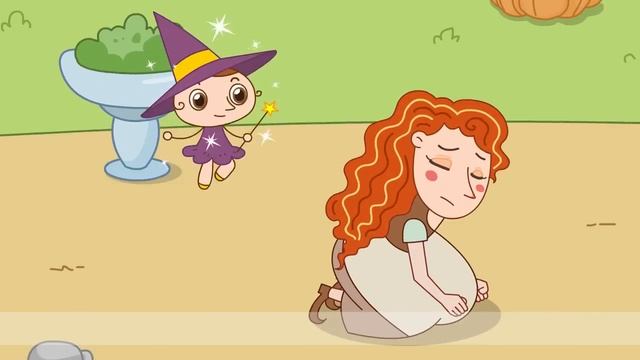 English for kids.  Cinderella -- what time is it? English story for kids