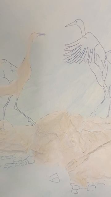 Лепка барельефа: первые очертания журавлей. От хаоса к гармонии в гипсе