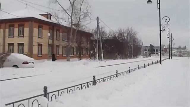 Ишим январь 2016. Улица Береговая.