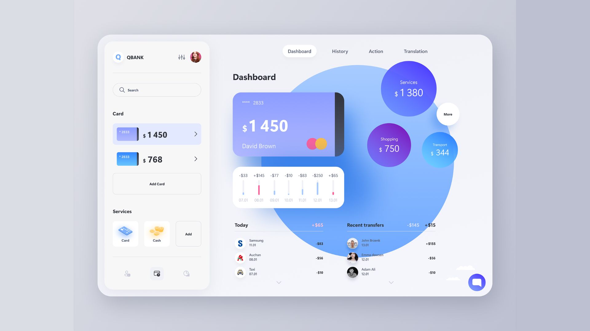 Демонстрационный проект интерфейса банка