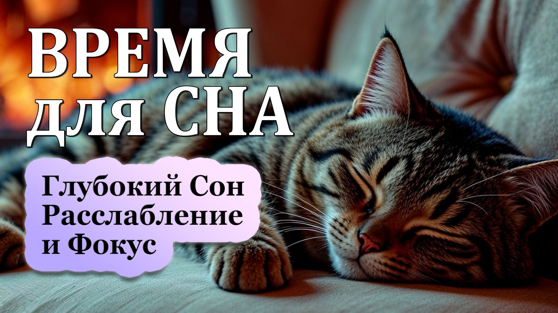 ВРЕМЯ ДЛЯ СНА: Кошачья Благодать, Камин и Мурчание для Глубокого Сна, Релаксации и Фокуса 🔥😺🔥