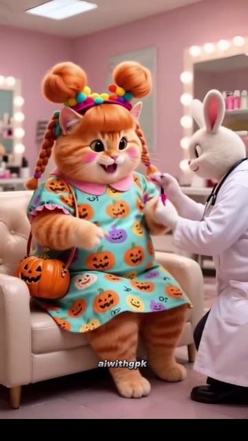 Прикольная рыжая кошечка