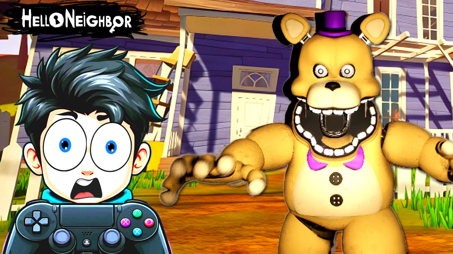 ФРЕДБЕР ЖИВЕТ У МЕНЯ ПО СОСЕДСТВУ И ЧТО-ТО СКРЫВАЕТ ► FredbearRunaway (Hello Neighbor)