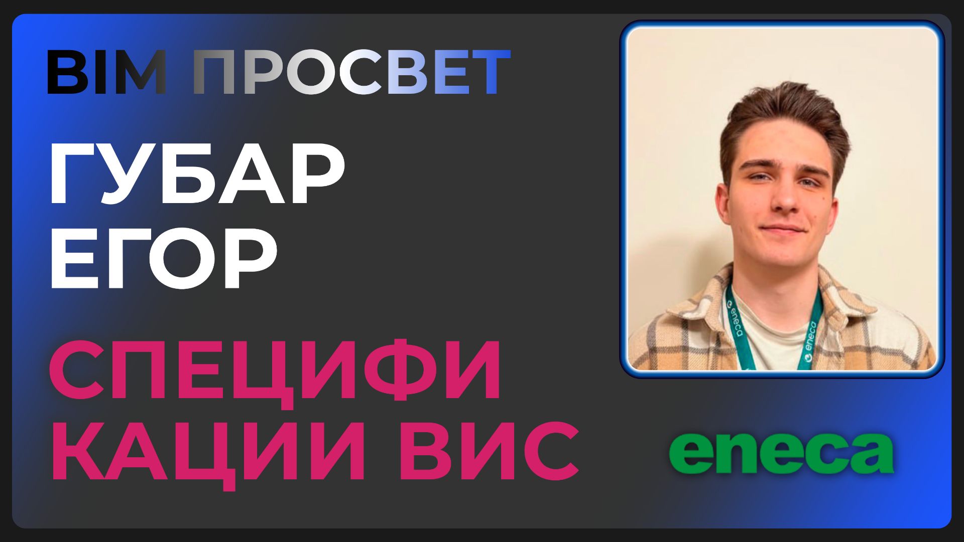 Плагины для Спецификаций ВИС от Eneca. О функционле и принципах рассказал Егор Губар. BIM Просвет