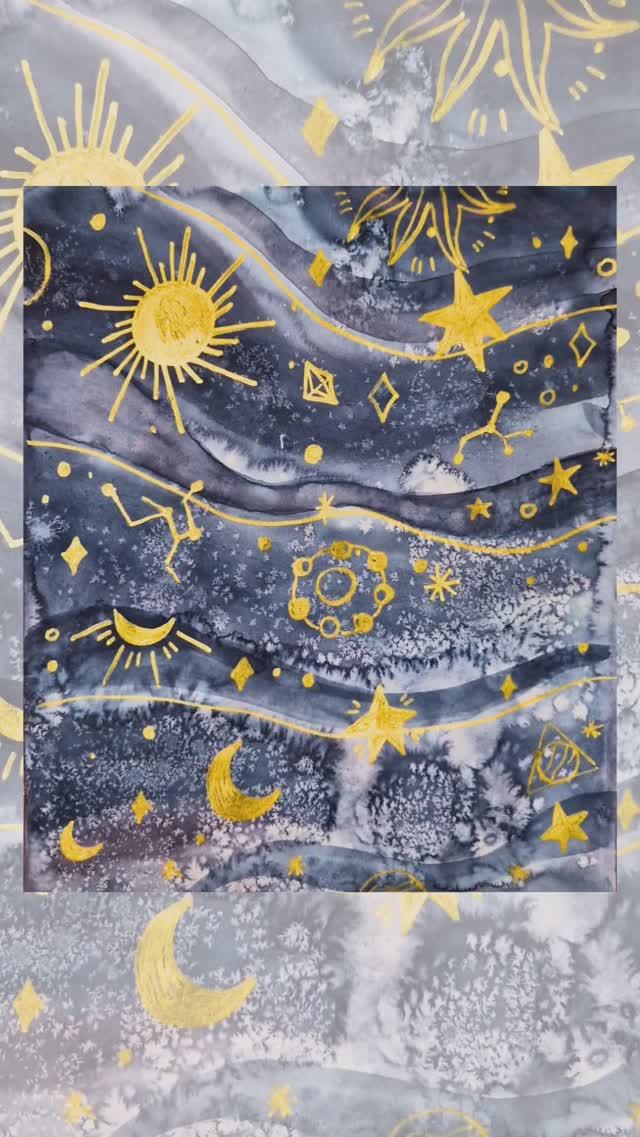 Астрология, космос акварелью