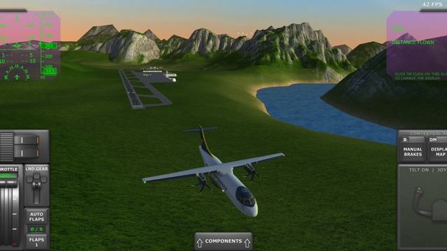 Авиарейс в Turboprop Flight Simulator.