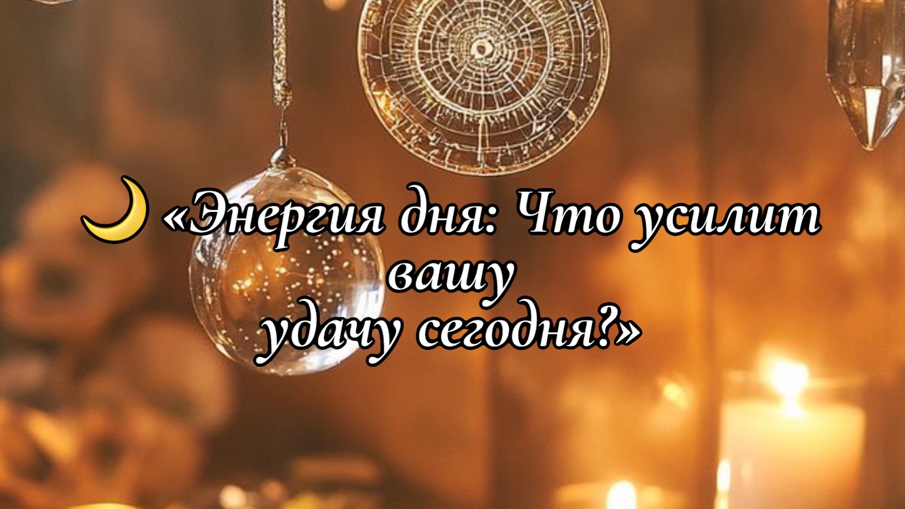 🌙 «Энергия дня: Что усилит вашу удачу сегодня?»