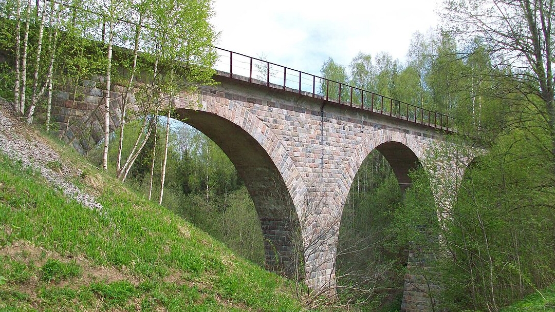 Арочный ЖЕЛЕЗНОДОРОЖНЫЙ МОСТ через реку ЯРЫНЬЯ / Путешествие по НОВГОРОДСКОЙ ОБЛАСТИ