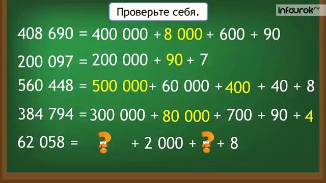 Разрядные слагаемые  Математика 4 класс #12  Инфоурок