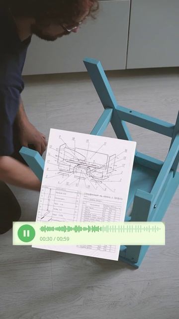 Табурет-лесенка «Алиса» цвета Аквамарин: отзыв о сборке и качестве от производителя Чебер