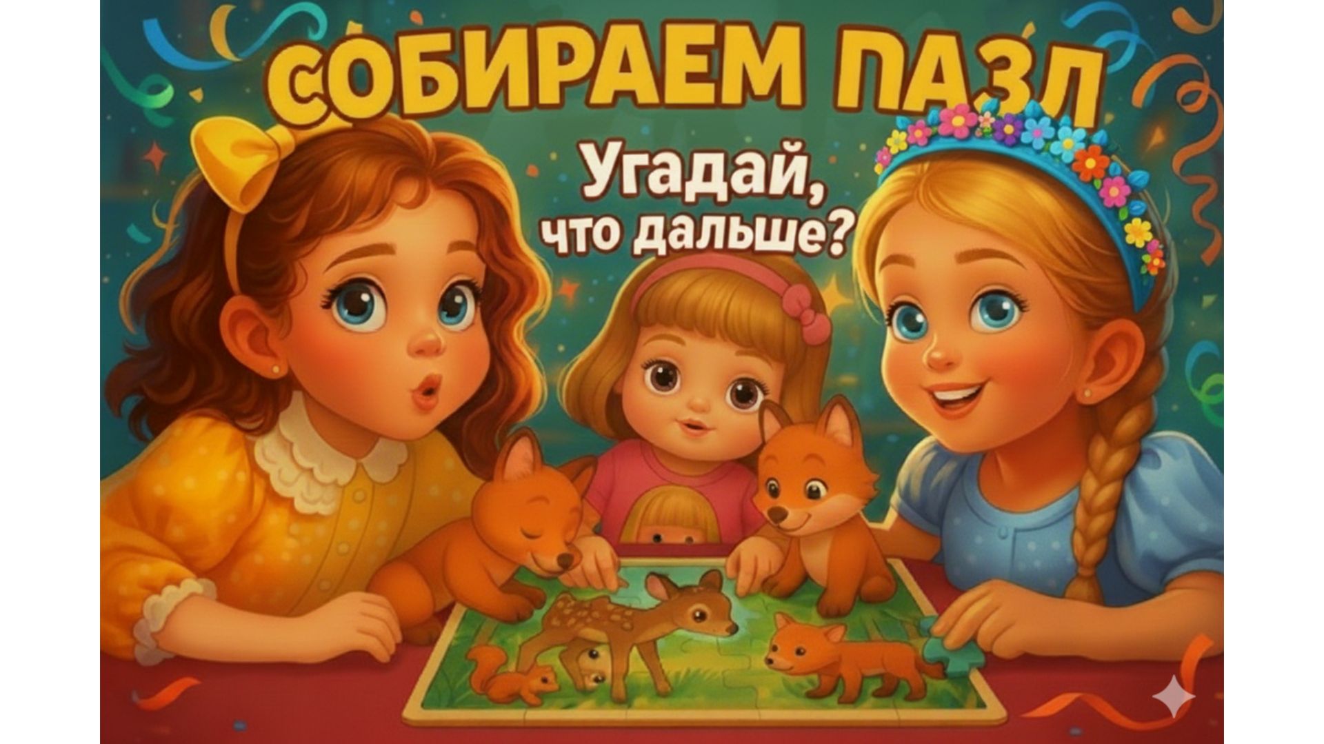 «Кто спрятался в пазле? 🤔 Девочки в шоке!»