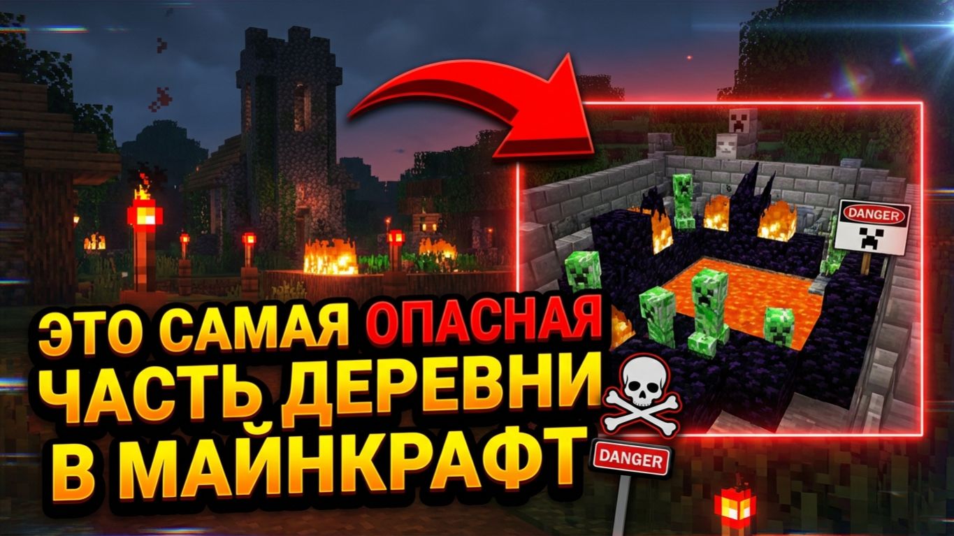 ЭТО САМАЯ ОПАСНАЯ ЧАСТЬ ДЕРЕВНИ В
МАЙНКРАФТ | Компот Minecraft