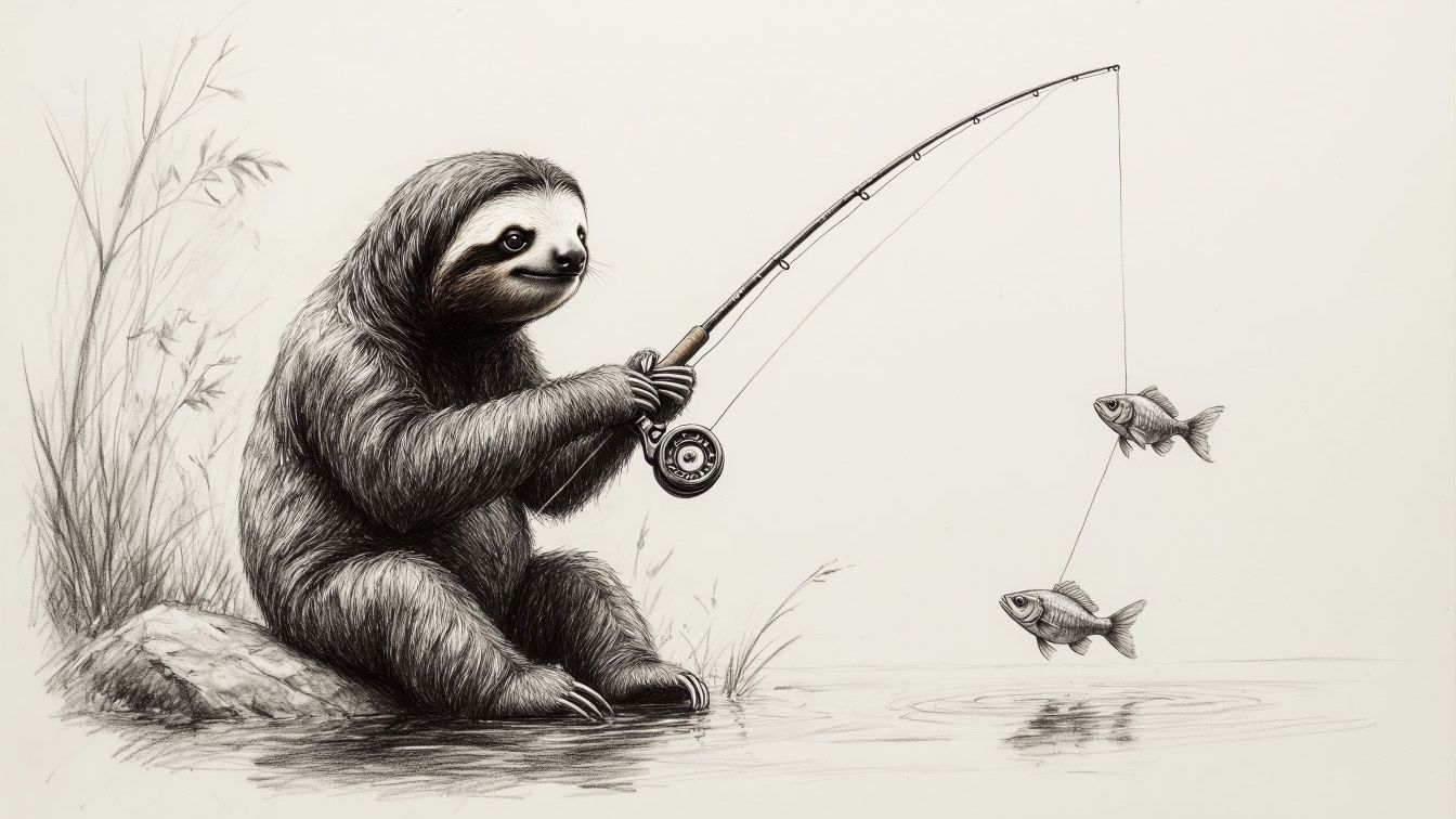 С утра на рыбалке