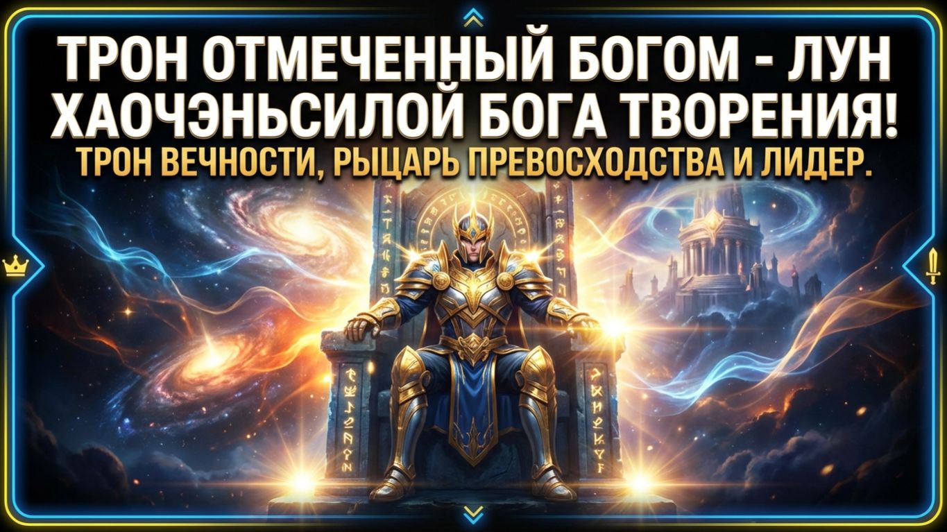 Трон Отмеченный богом - Лун Хаочэнь
силой бога Творения! Трон Вечности,
Рыцарь Превосходства и Лидер
