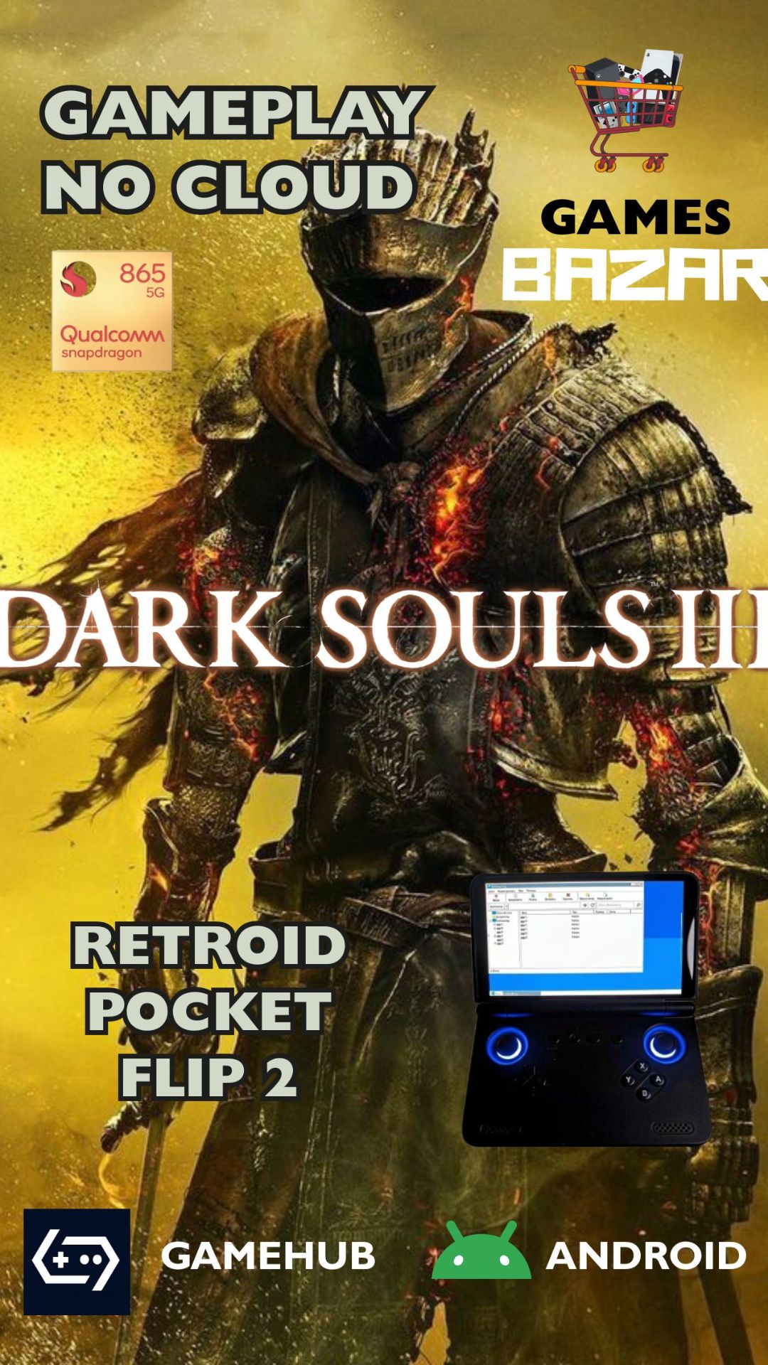 Dark Souls 3 на андроид gameplay GameHub 5.3.3 Retroid pocket flip 2 settings #games #darksouls