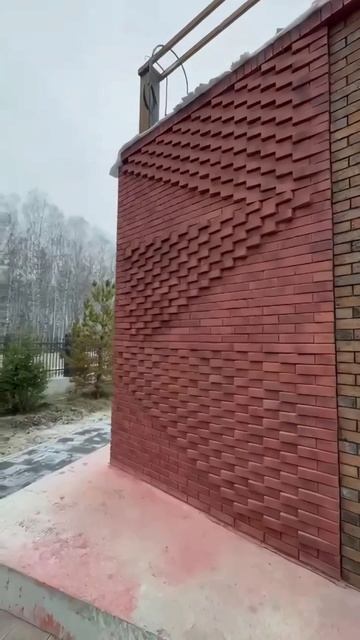 Новая эстетика в 3D-кладке: представляем клинкер «Пылающий камень» 1НФ от завода ЛИКОЛОР